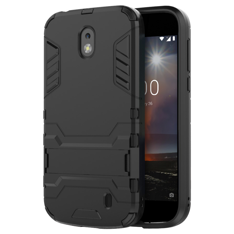 Slim Armour Shockproof Case for Nokia 1 (Black)